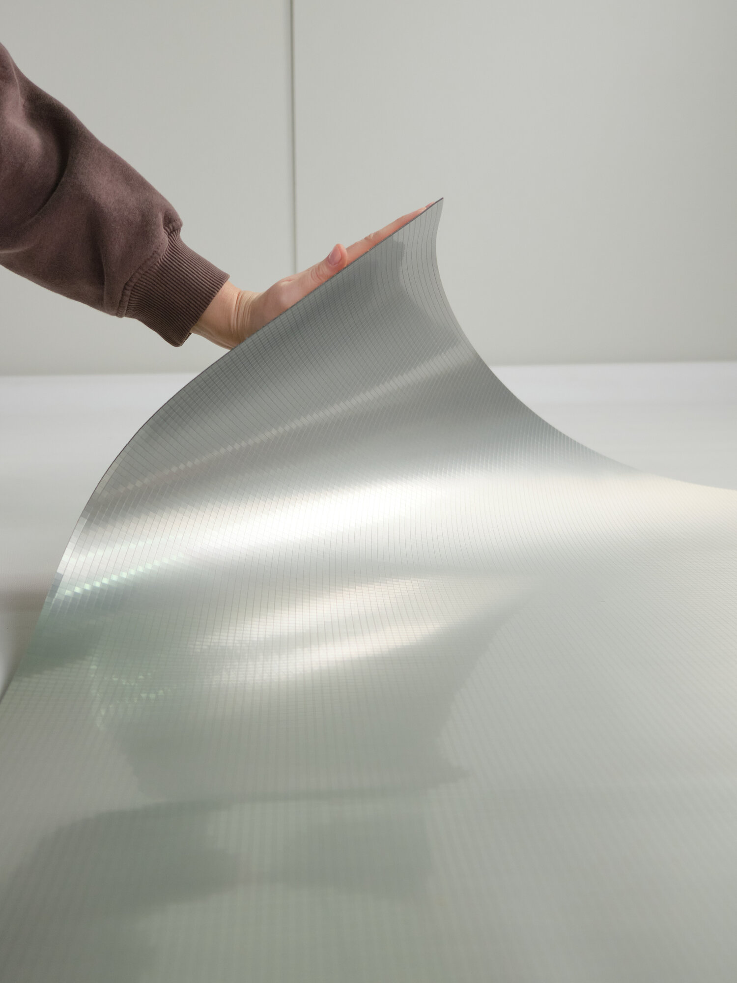 Самоклеящиеся панели стеновые, декоративный пластик 3 шт. Mozaik 5х5 BRUSHED SILVER, 1000х1000х1,8мм, NEboard