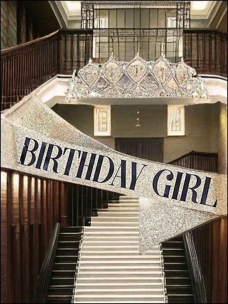 Эксклюзивные именинные короны с лентами и кристаллами для девочек и женщин