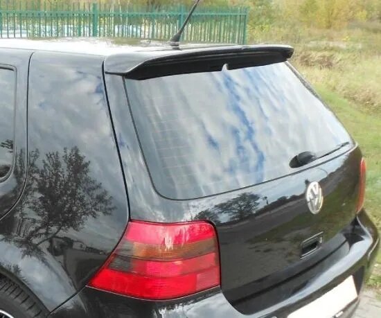 Спойлер Volkswagen Golf 4 (1997-2006) черный, ABS пластик, 1 шт. для кузова и багажника