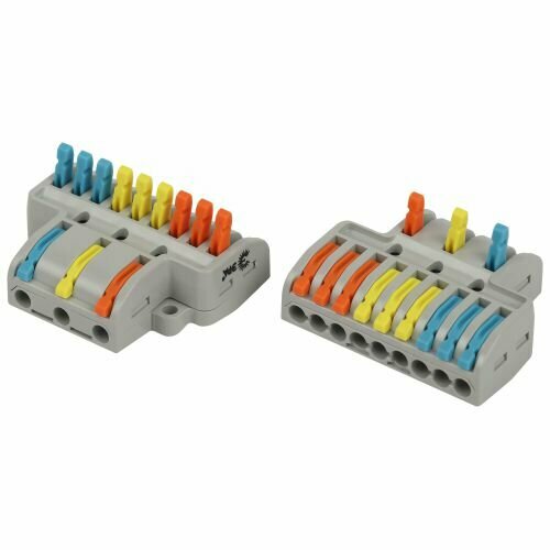 Клемма проходная разветвительная 222-4139 3/9 полюсов 0.08-2.5/4кв. мм с рычагами NO-225-409 (уп.10шт) Эра, ЭРА Б0067958 (1 упак)