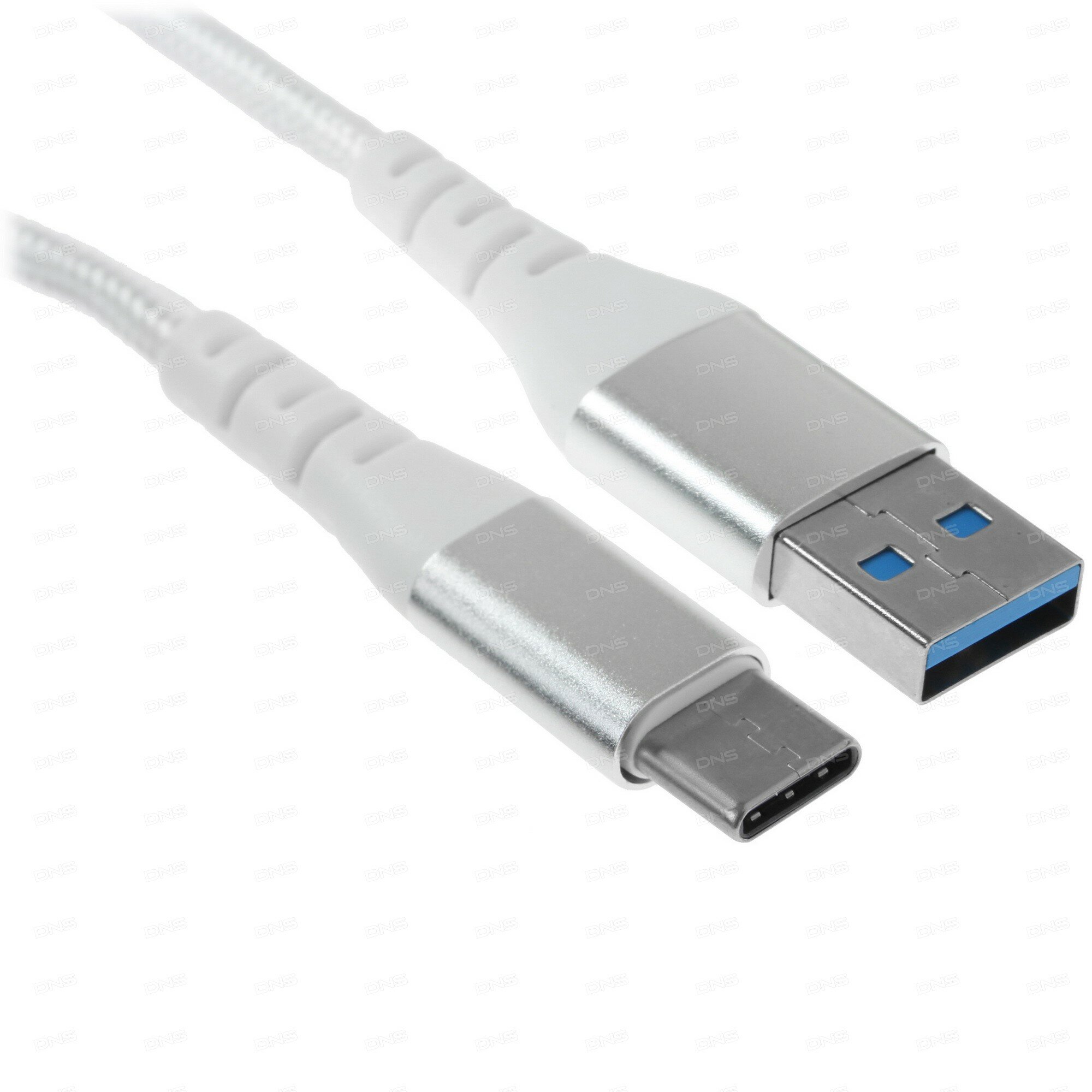 Кабель круглый DEXP USB Type-C - USB 3.0 Type-A белый 1 м