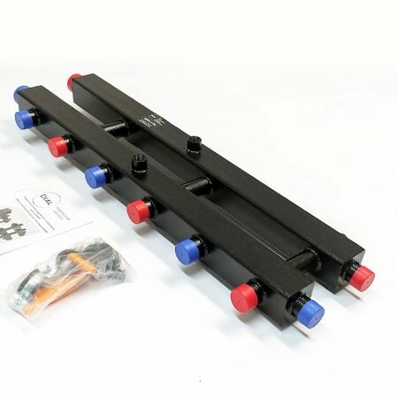 Модуль распределительный коллекторный DIAL STEEL MRK 4х40, 40 квт, гидрострелка 4 контура для систем отопления частного дома, сталь