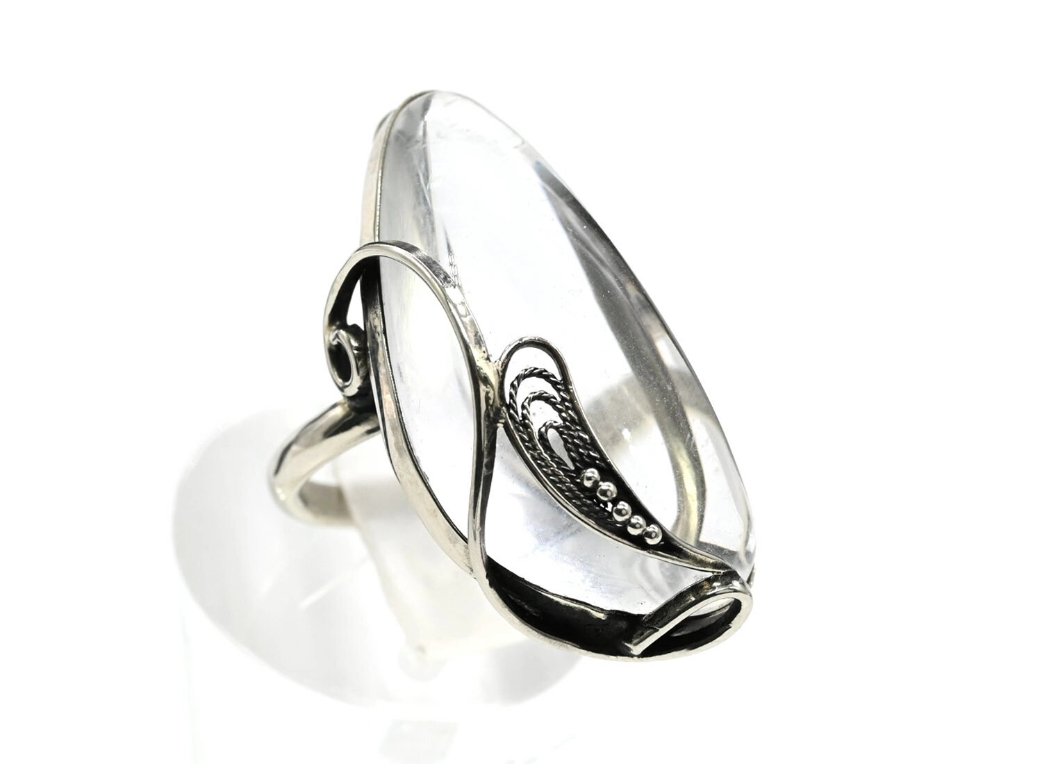 Кольцо, горный хрусталь