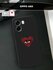Черный матовый чехол на Oppo A6x / Оппо A6x с принтом heart eye 2