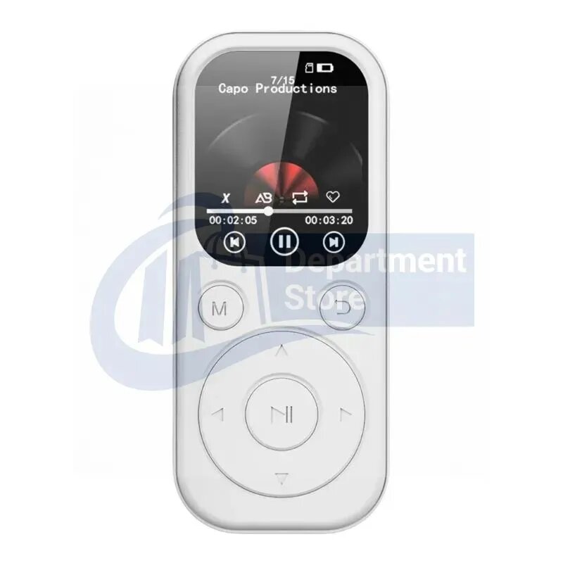 MP3-плеер, белый с Bluetooth 5.4, цифровой медиаплеер с экраном