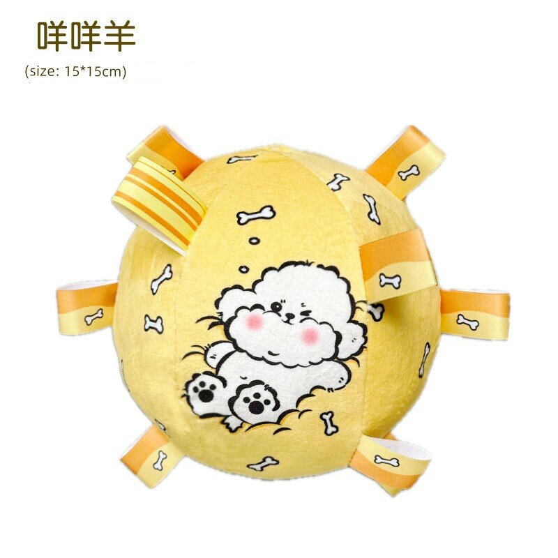 Джинкл-Белл Плюшевый Собачий Игровой Шар для Крупных Псов - Дизайн Овцы, Прочная Игрушка для Устранения Скуки