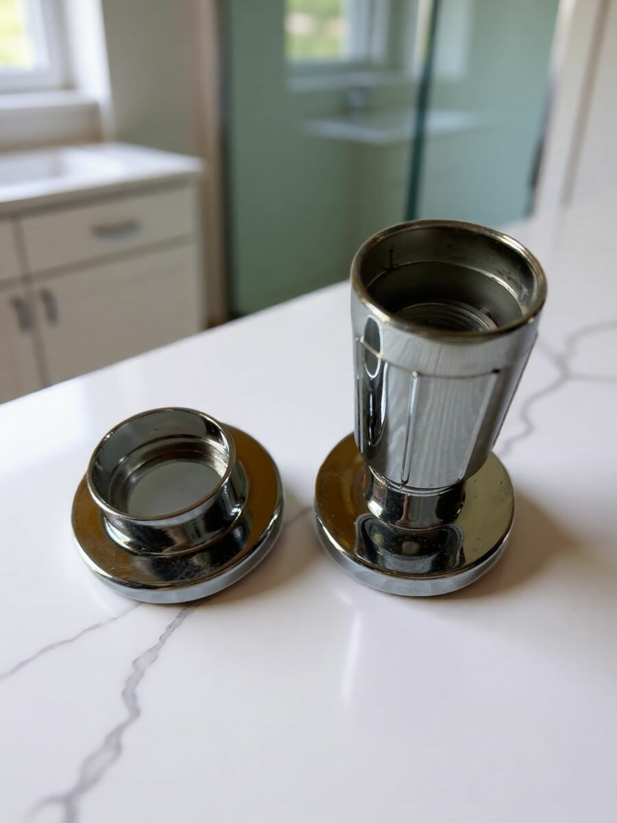 Штангодержатель мебельный(ванной) для круглой штанги D25 мм, хром