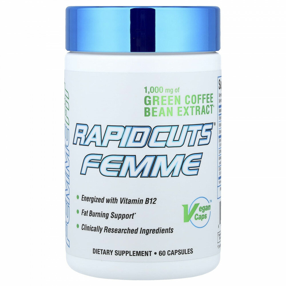 ALLMAX, RAPIDCUTS® Femme, экстракт зерен зеленого кофе, 60 капсул