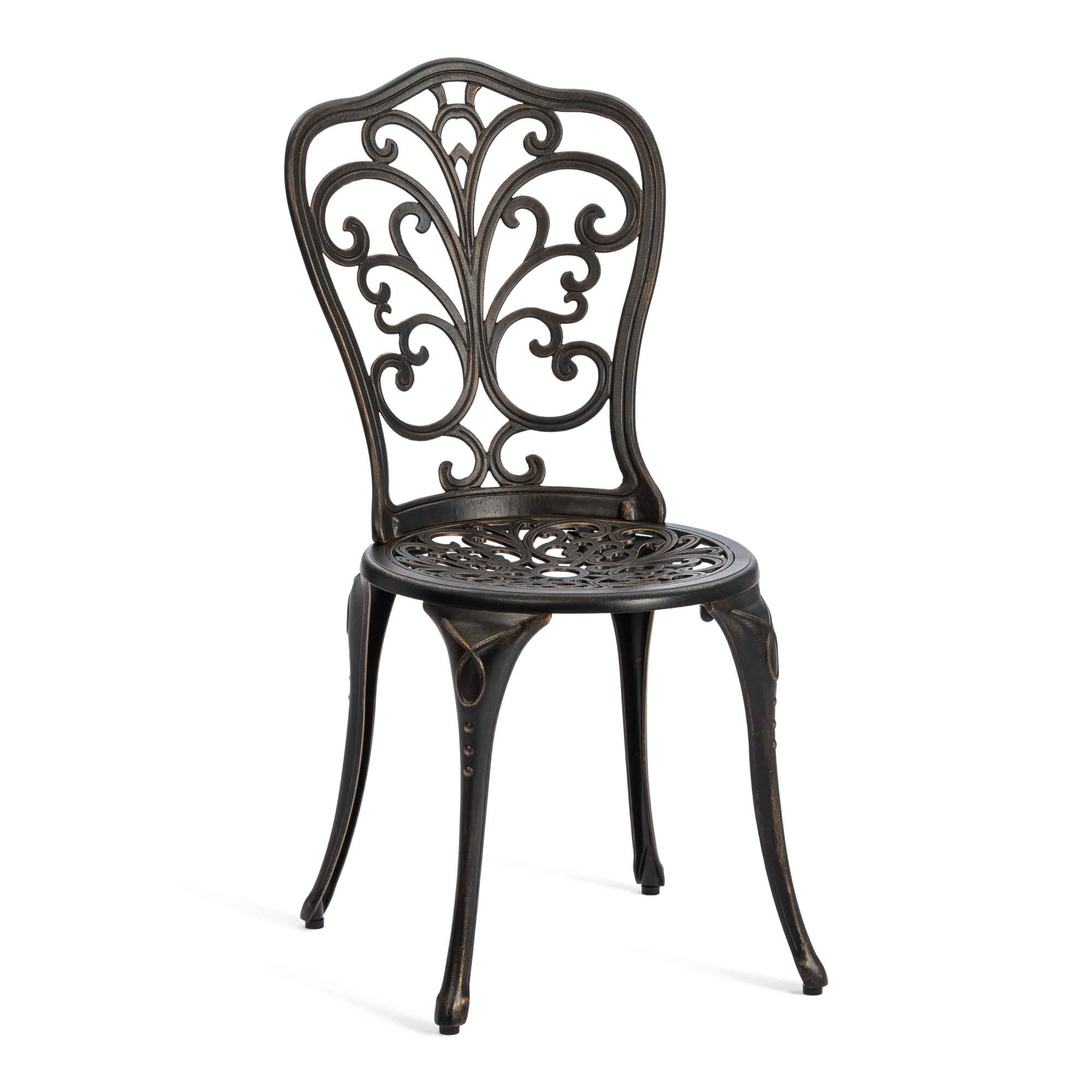 Стул Secret De Maison Mozart Tetchair бронзовый, металл, твердое сиденье, без подлокотников