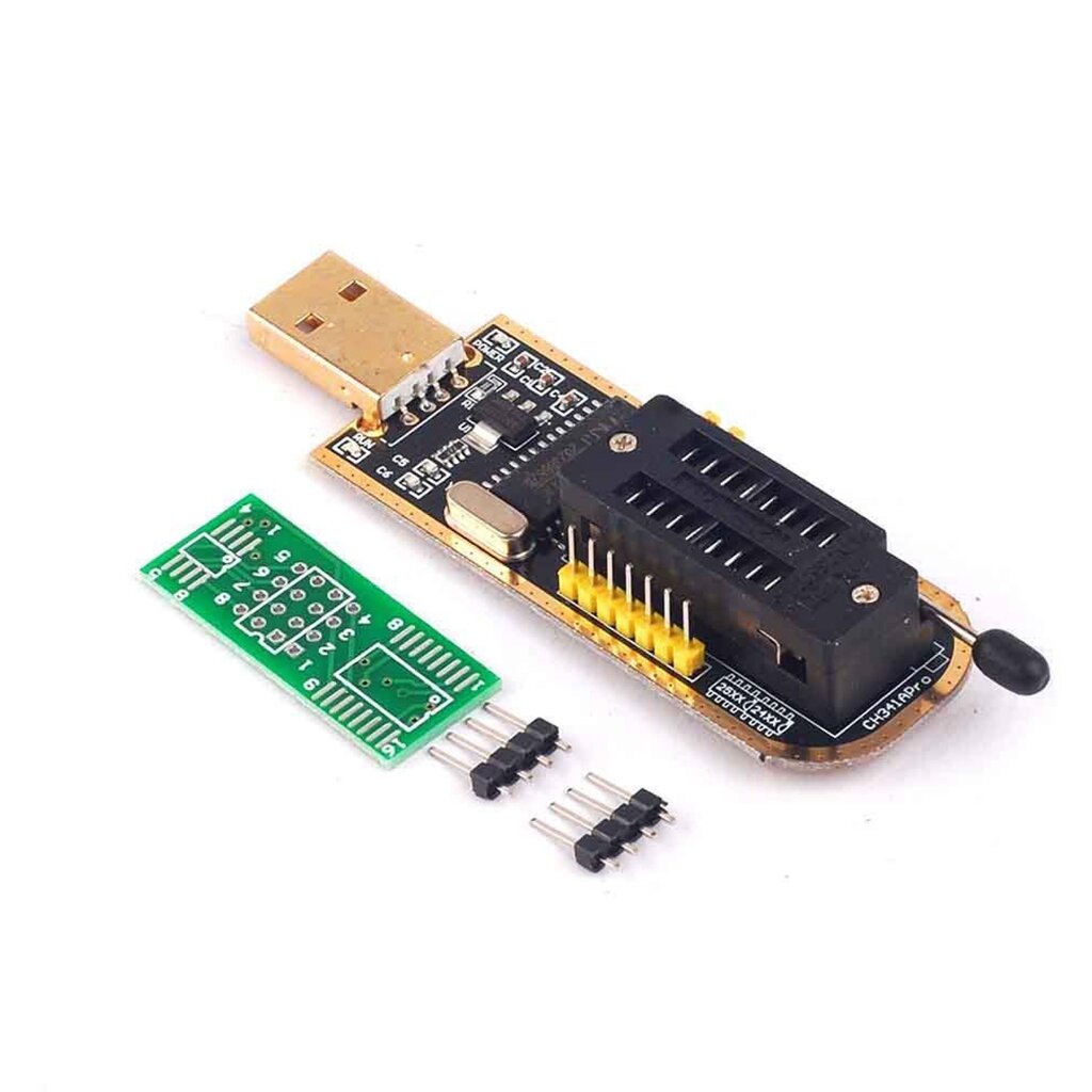 USB-программатор, поддерживающий параллельный порт EPP и серийные интерфейсы UART12CSPI с возможностью выбора напряжения 3,3 В или 5 В и встроенными светодиодными индикаторами