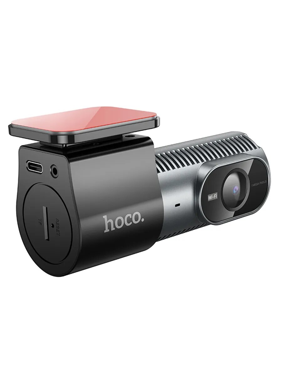 Автомобильный видеорегистратор HOCO Premium с Wi-Fi /Циклическая запись /Ночная съемка /Серый