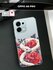Чехол на Oppo A6 Pro / Оппо A6 Про с принтом Белая змея в цветах, прозрачный