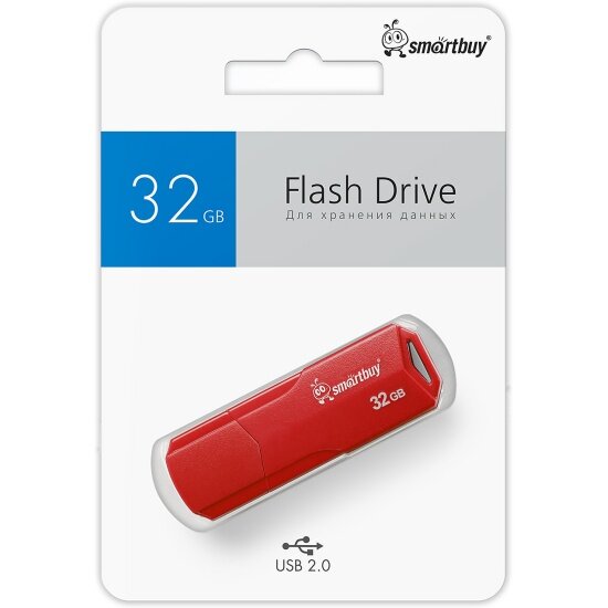 USB флешка Smartbuy 32Gb Clue red USB 2.0