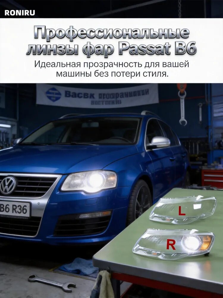 Корпус фары для Volkswagen Passat B6, арт. R36-06-11, ксенон