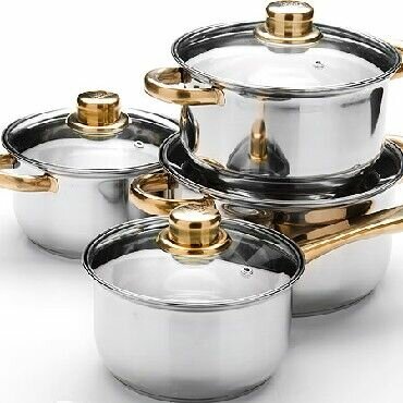 Набор кастрюль нерж. сталь, стекло 25756 MB Наб/пос 8пр