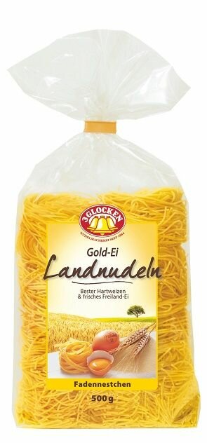 Макароны 3 GLOCKEN Gold-Ei Fadennestchen гнезда 500г