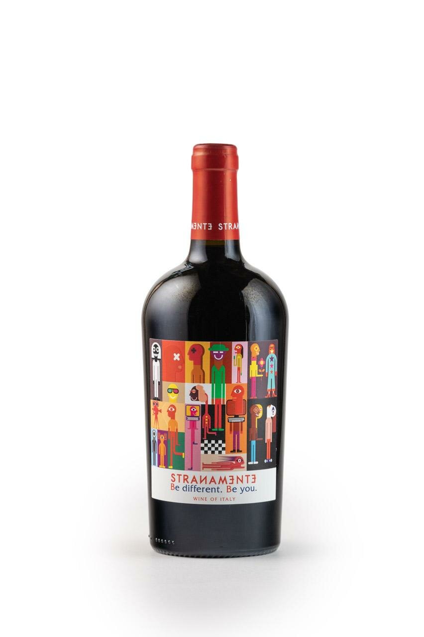 Вино Кастеллани Странаменте, красное, полусухое, 0.75л