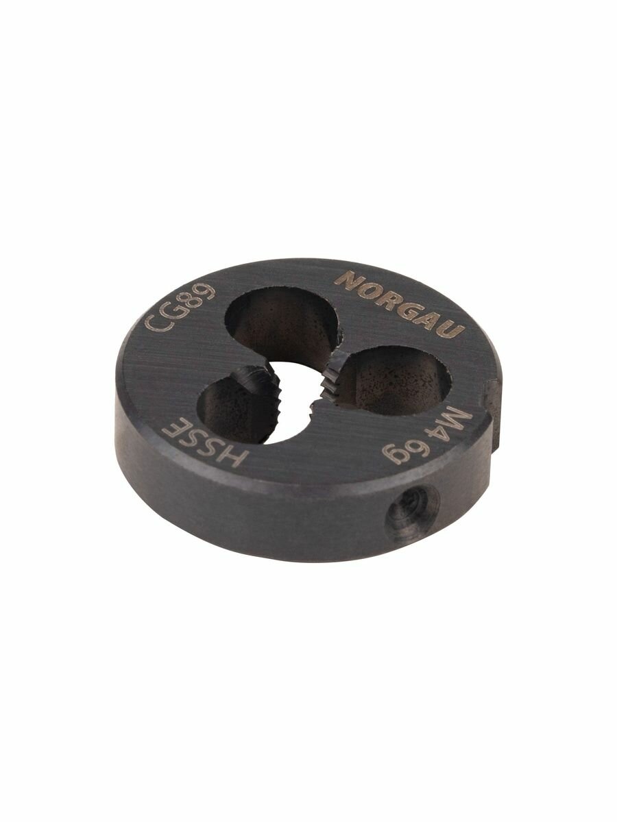 Плашка М4х0.7 мм по нержавеющим и жаропрочным сплавам NORGAU Industrial метрическая, для резьбы 60, по DIN223, HSS-Е/VAP (Co 5%), диаметр 20 мм