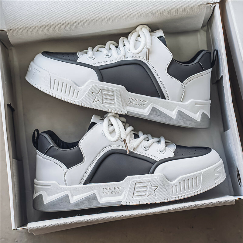 LUO Обувь мужская Весенняя для подростков Высокая доска обувь/Grey