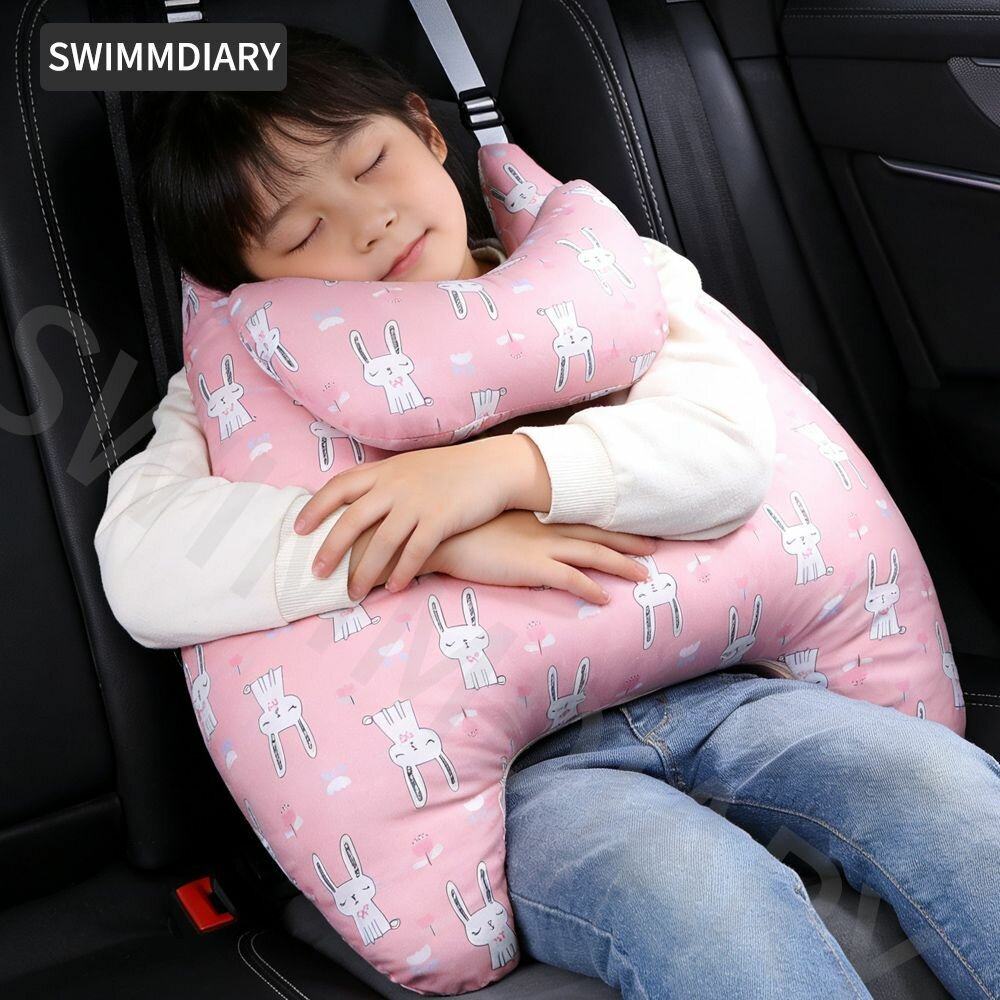 Подушка для сна в автомобильном подголовнике для детей, подушка для сна в автомобиле на дальние расстояния, подушка для заднего сиденья, подушка для поддержки шеи.