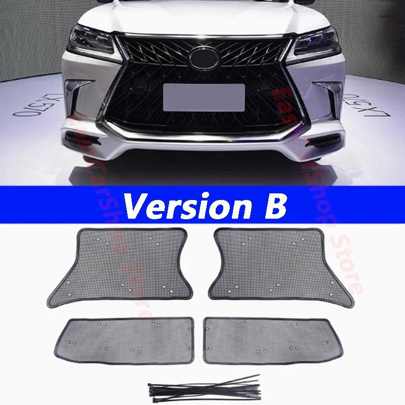 Для Lexus LX 570 LX 570 2016-2021 автомобильная передняя средняя сетка от насекомых, вставная сетка, аксессуары для защиты от комаров и пыли