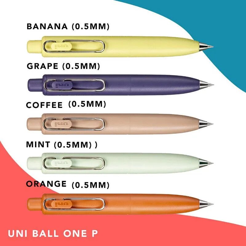 Шариковая ручка UNI One P 0.5 мм белого цвета, пластиковый корпус, круглый наконечник — фото 1