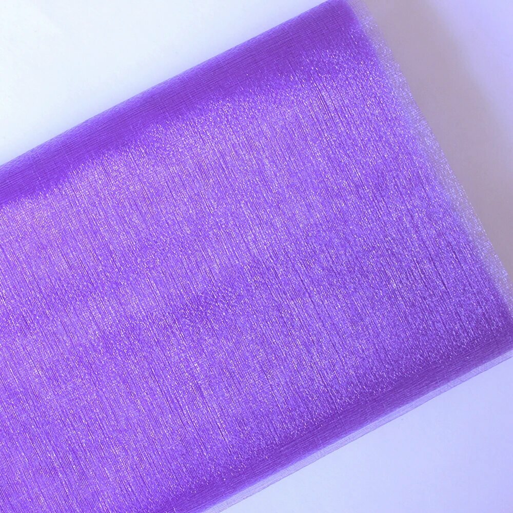 Прозрачная органза 100% полиэстер 48 см Фиолетовый, 5 Meters, Violet
