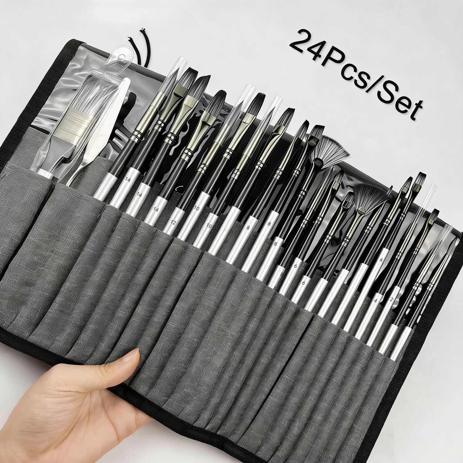 Набор кистей для рисования 24 шт. Brush and Bag