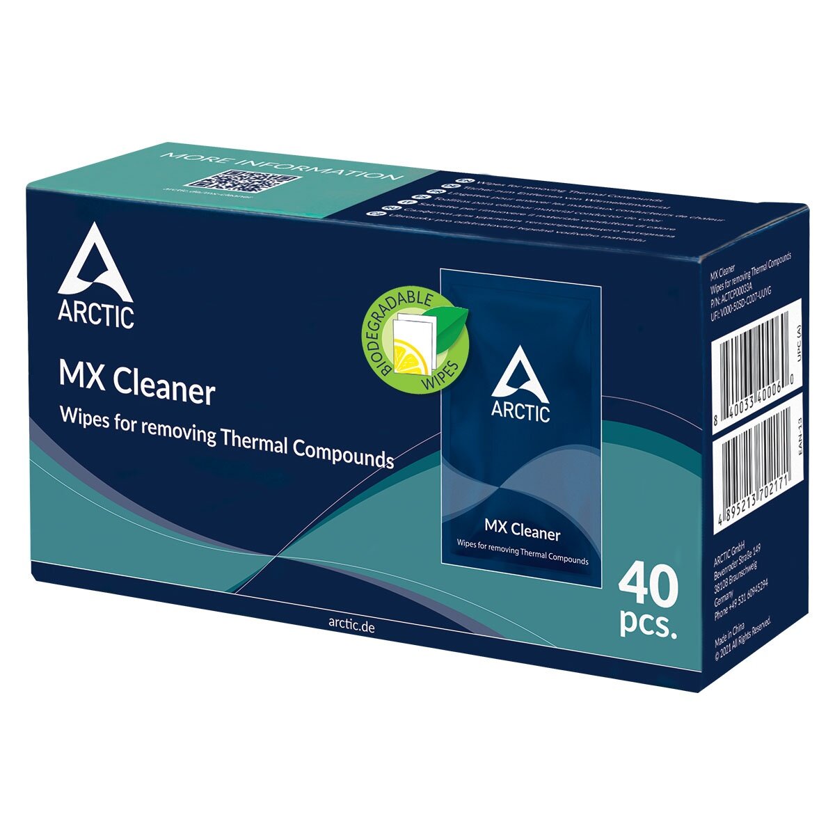 Чистящие салфетки Arctic MX Cleaner салфетки для удаления термопасты 40 шт ACTCP00033A