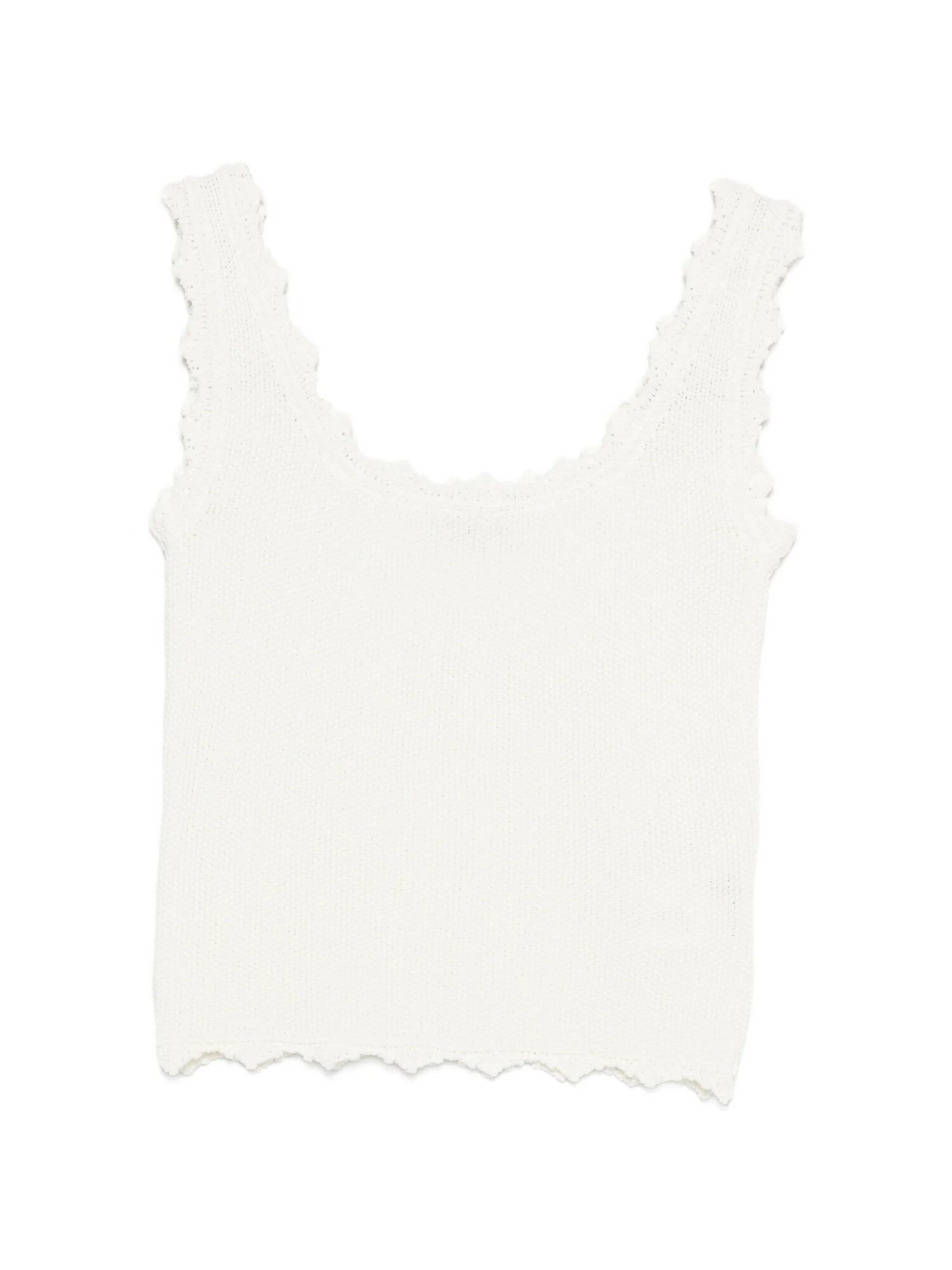 Топ Scalloped-trim sleeveless top