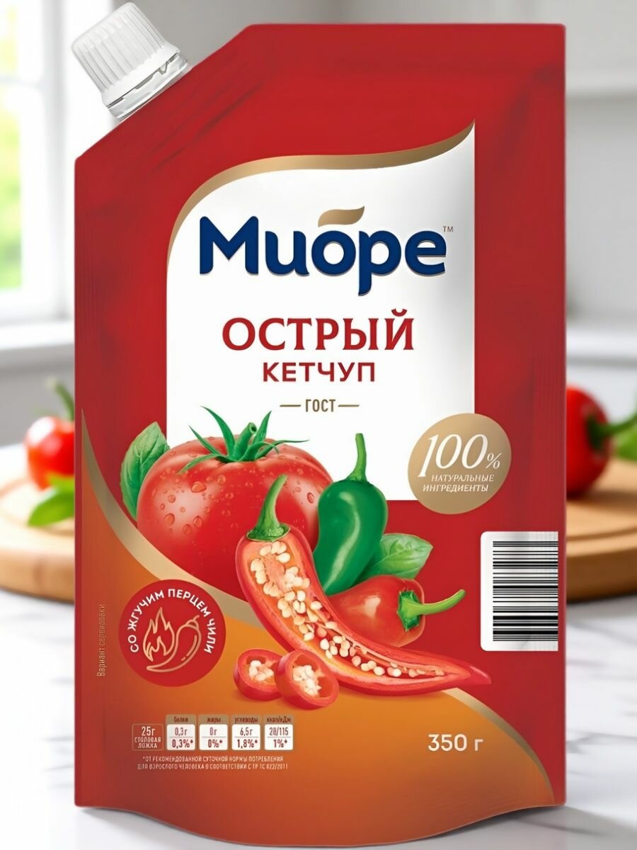 Острый кетчуп миоре 350г