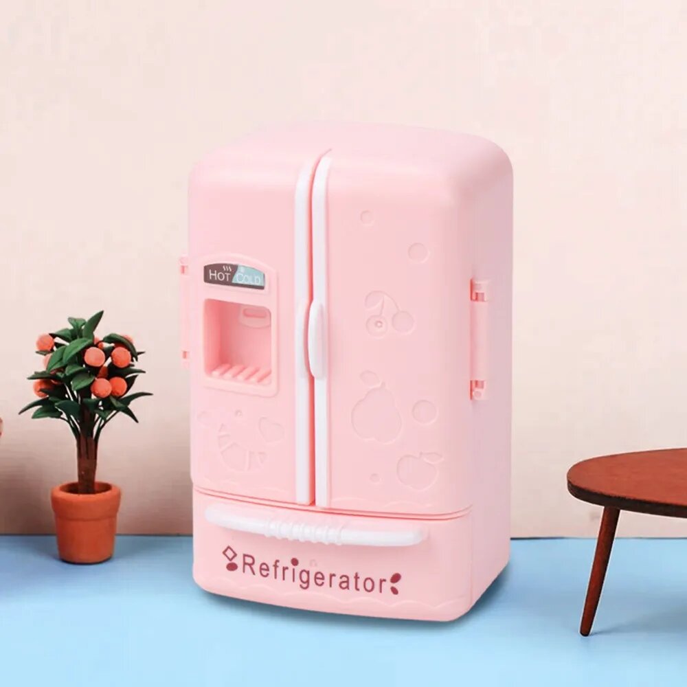 Миниатюрная игрушка-имитация еды, холодильник, декорация для кухни