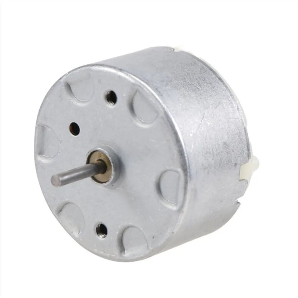 Электродвигатель мини RF-500TB-12560 6V-4000RPM 32x16mm DC 3V-12V с дистанционным управлением (серебристый)