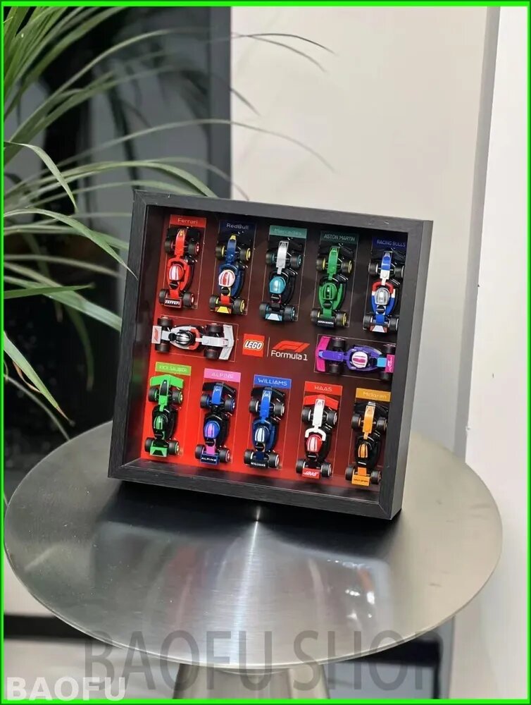 Подвес для картин, постеров и фото, коллекция моделей гоночных автомобилей LEGO Formula 1, красный, металл, 27x27 см