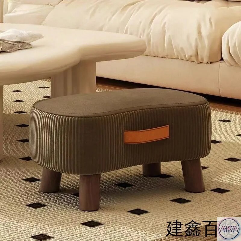 Табурет Oqqi мягкий пуфик для дома темно-зеленый вельвет 1 шт. 40x23x28 см
