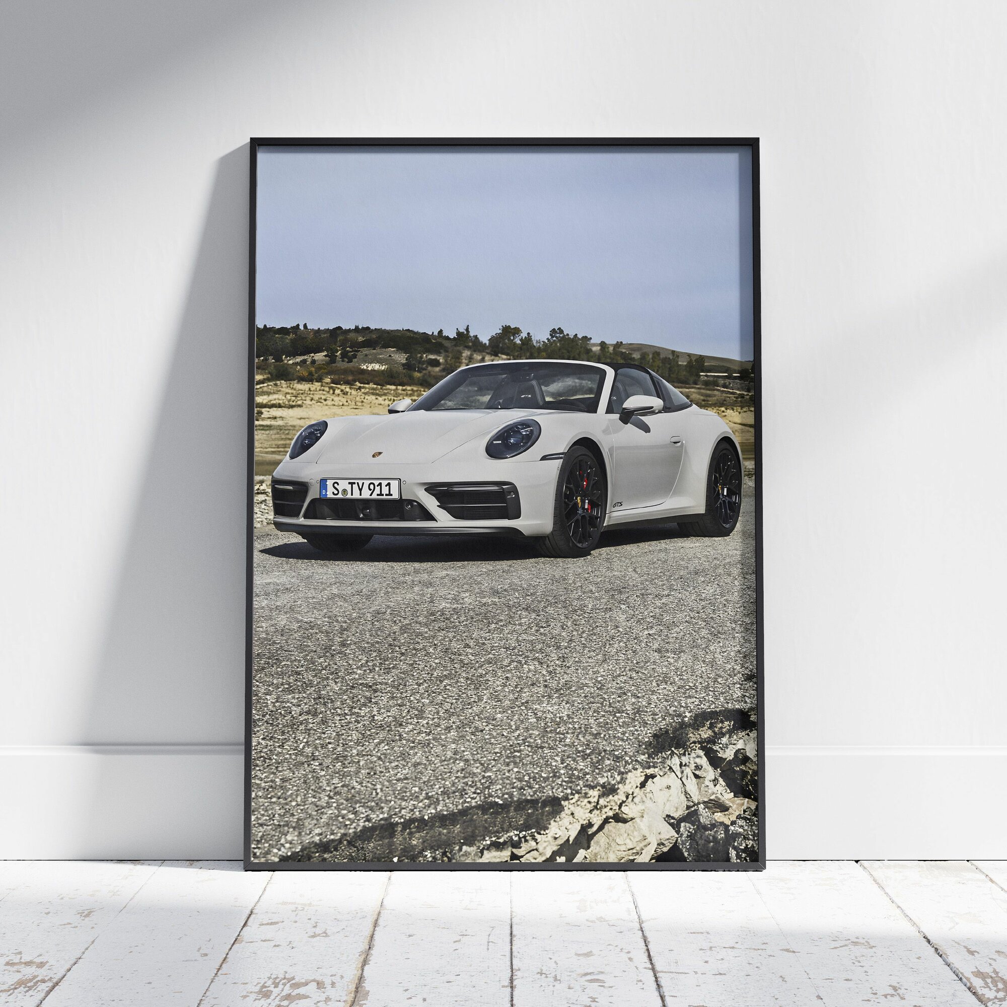 Плакат на стену для интерьера Кабриолет (Porsche 911 Carrera Turbo S Cabriolet 4) А4 (21x30 см)