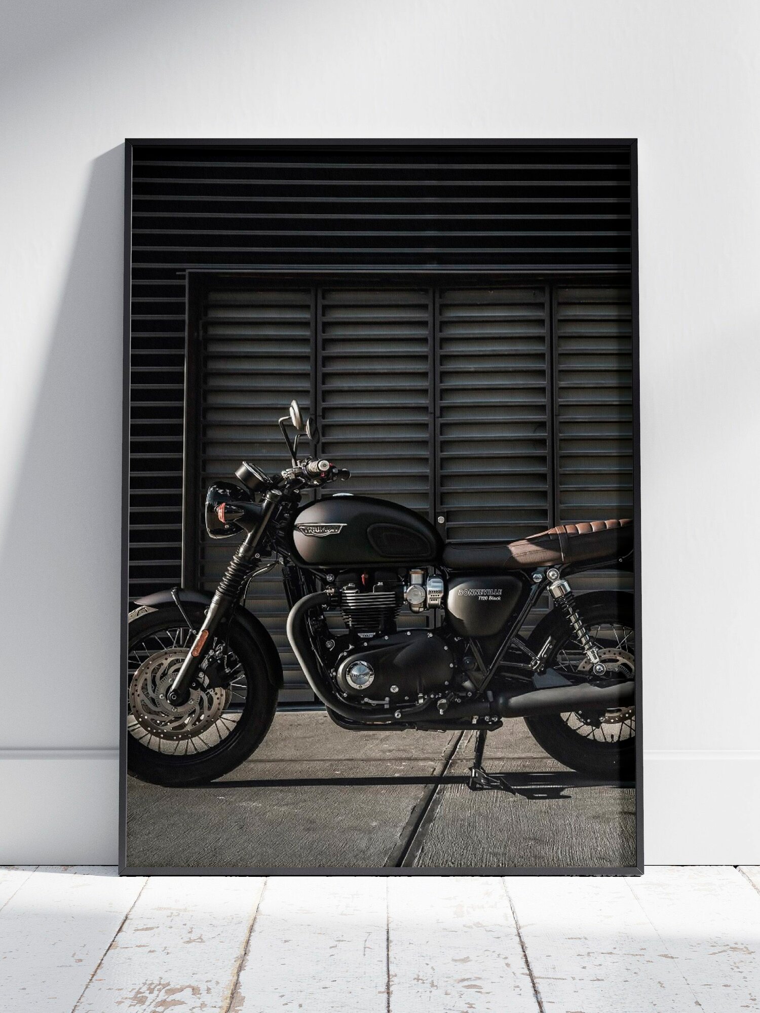 Плакат на стену для интерьера Мотоцикл (Triumph Bonneville T120 3) - Постер по мото и байкам формата A3 (30x42 см)