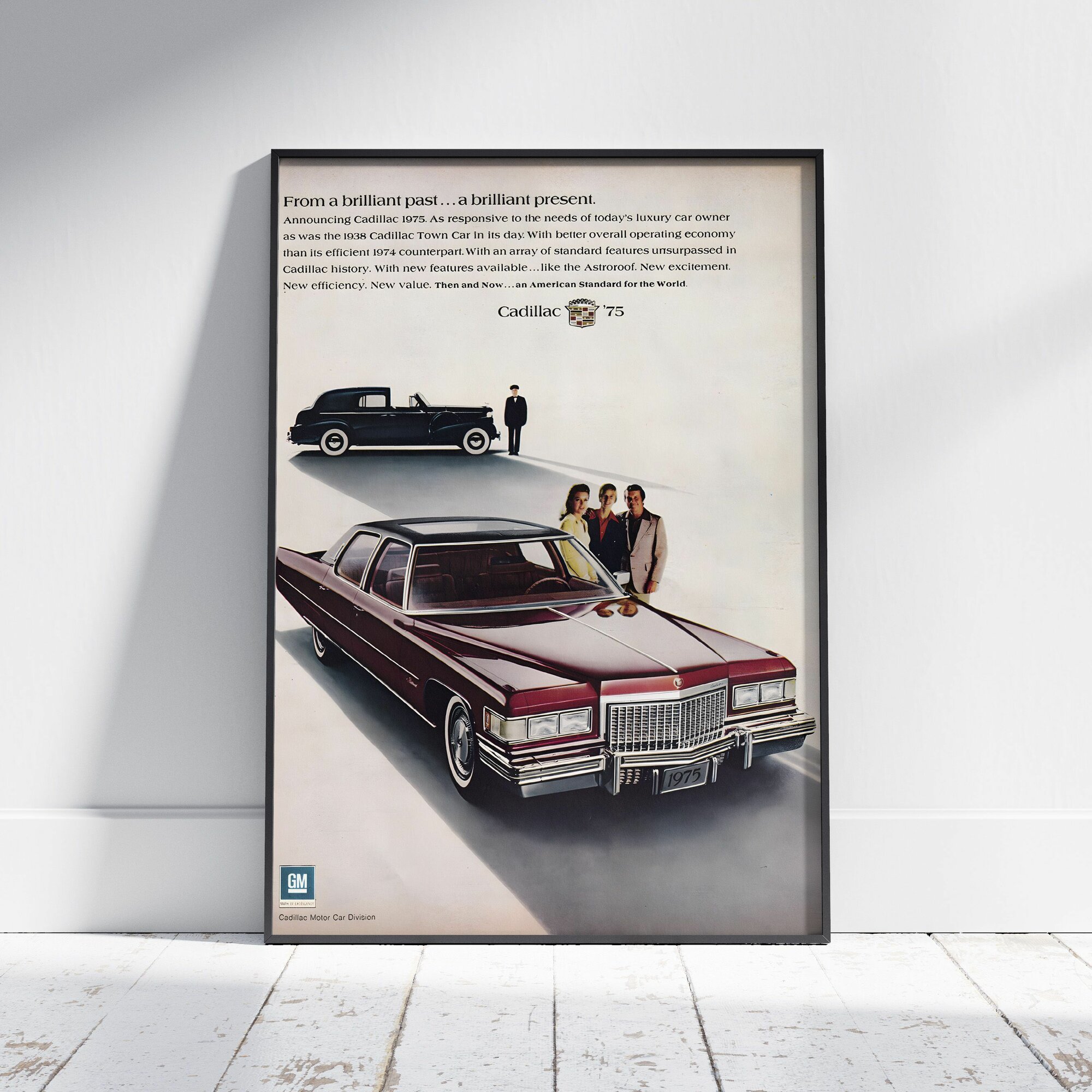 Плакат на стену для интерьера Лоурайдер (Cadillac Fleetwood 5) - Постер по тюнингованным автомобилям формата А4 (21x30 см)