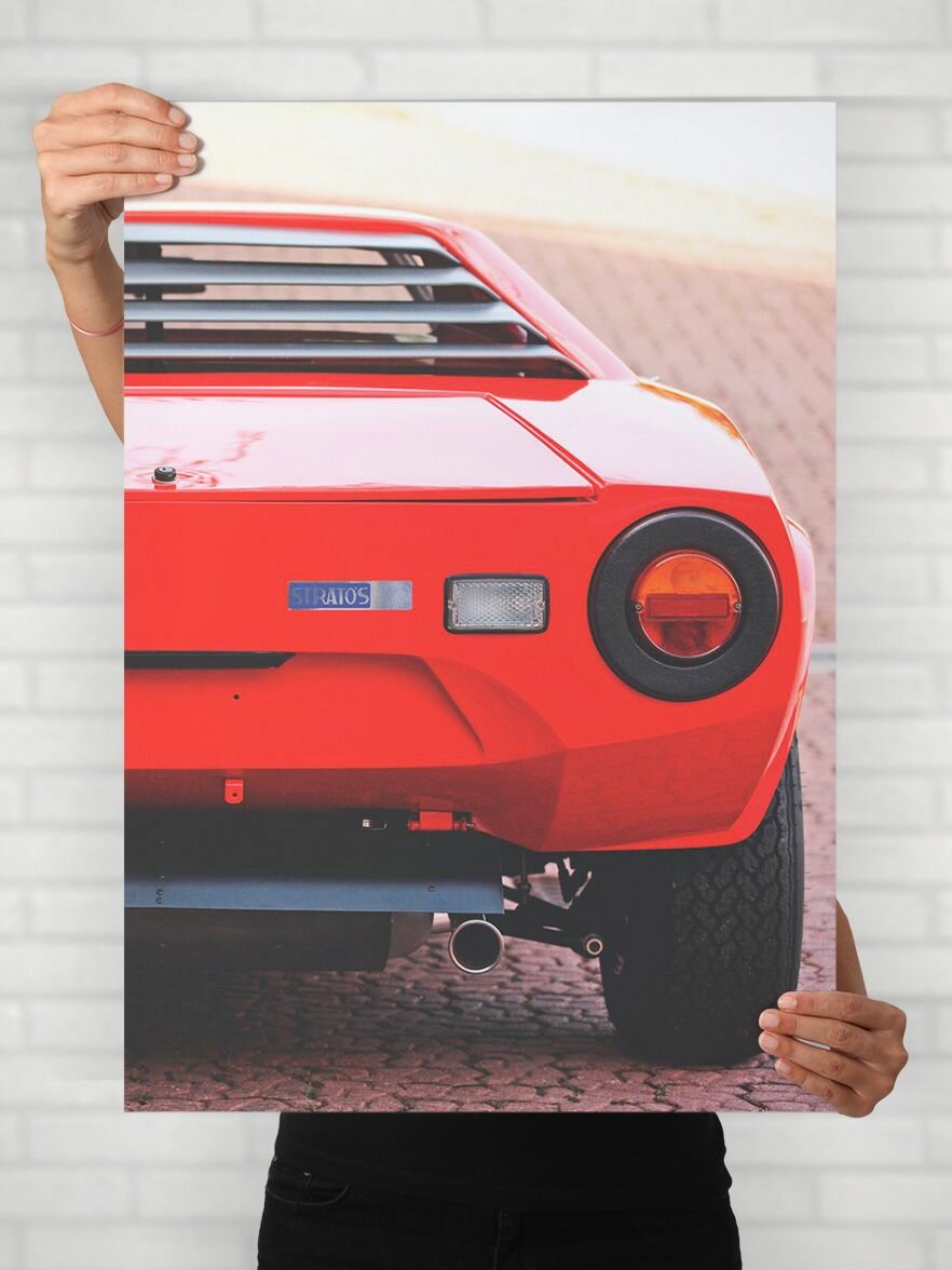 Плакат на стену для интерьера Легенды Авто (Лянча Стратос HF - Lancia Stratos HF 2) - Постер по машине формата A2 (42x61 см)