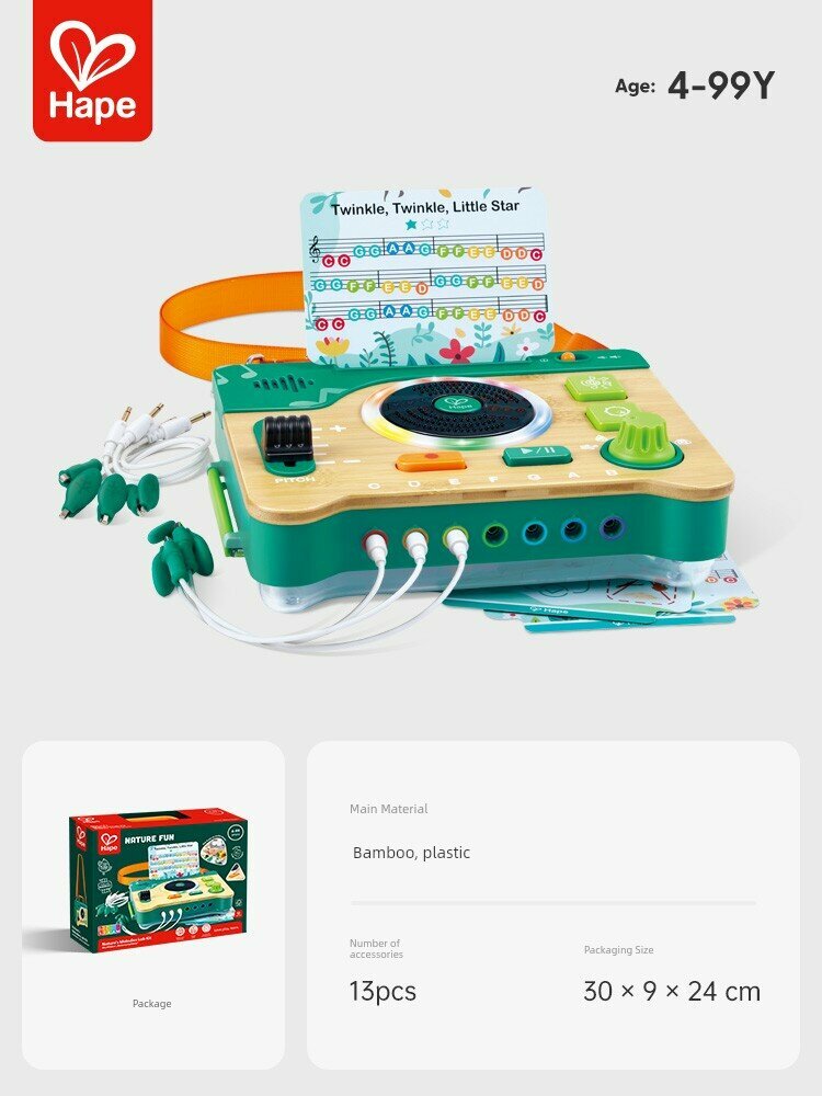 Hape Бамбуковый Натуральный Музыкальный Синтезатор Образовательная Игрушка для Детей 4 лет и старше - Музыкальный