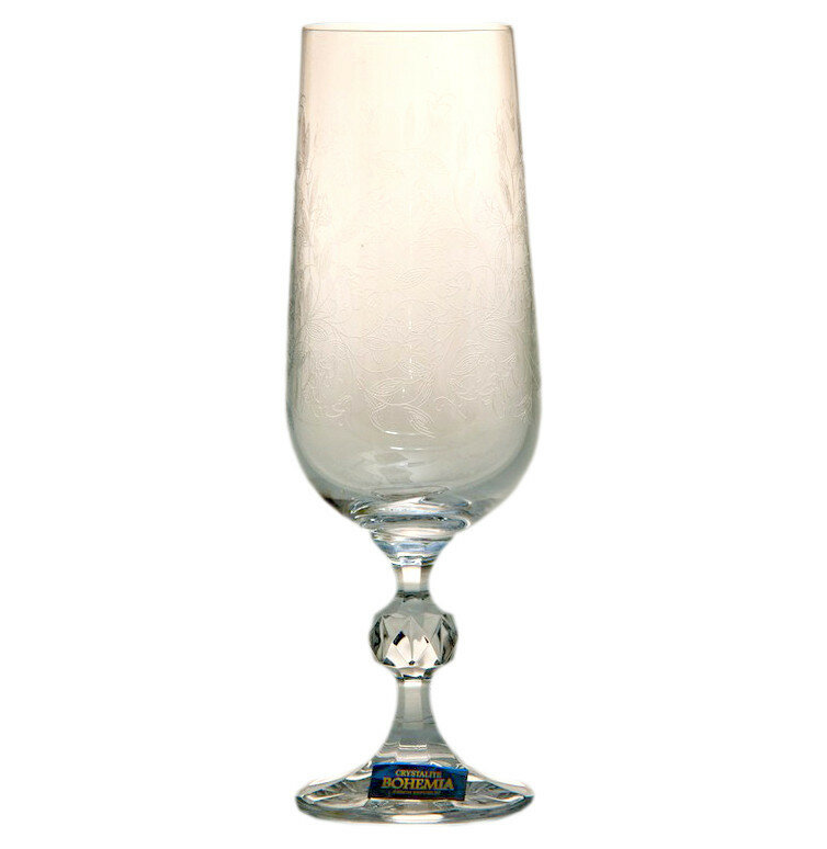 Бокал для шампанского 180 мл 1 шт Crystalite Bohemia "Клаудия /Невидимый узор 28580" / 116483
