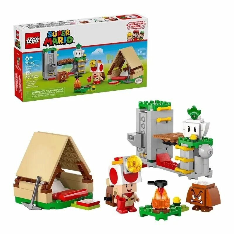 LEGO 72040 принадлежит к серии Super Mario и называется Лагерь капитана Тоада.