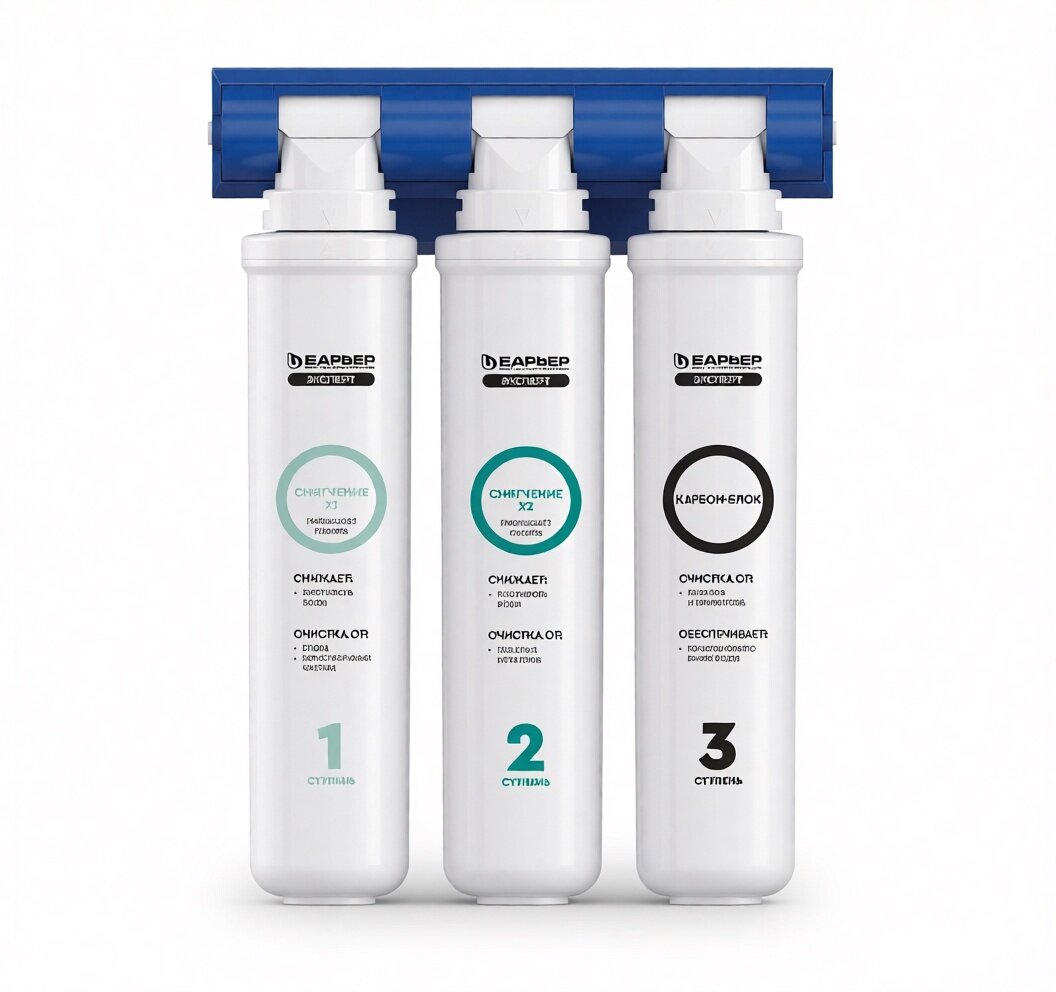 Фильтр для воды под мойку барьер эксперт Жесткость х2, без крана