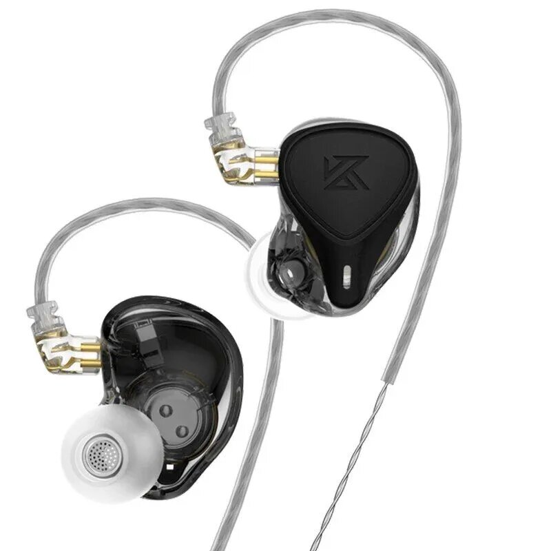 Наушники KZ ZEX Pro, наушники с электростатическим динамическим балансом арматуры, наушники Nature Sound Music IEM, гарнитура для спортивных игр с шумоподавлением, 2-контактные съемные мониторы