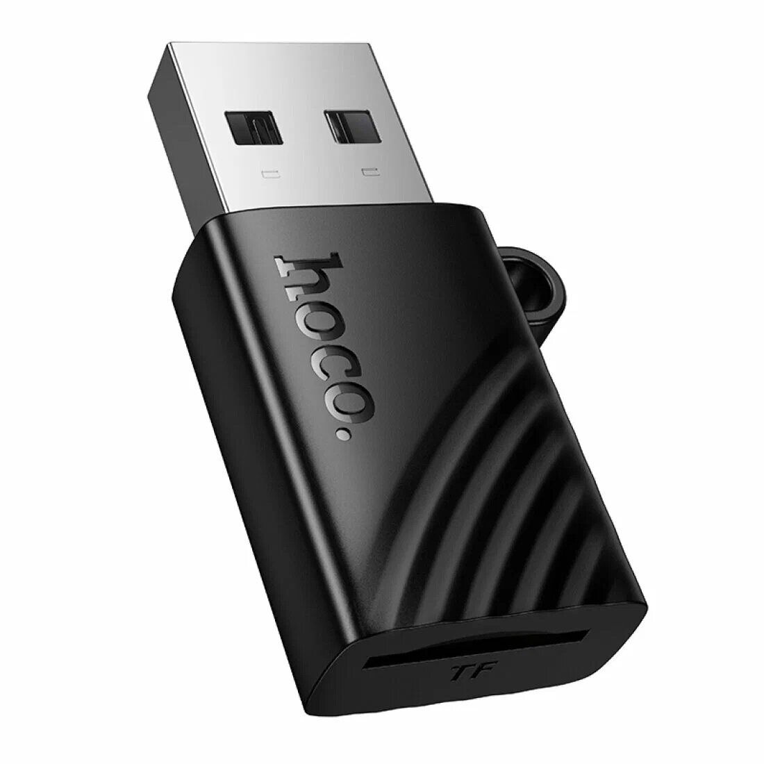 Картридер USB to TF2.0 Hoco HB53, переходник USB-A на MicroSD, 480Mbps, черный