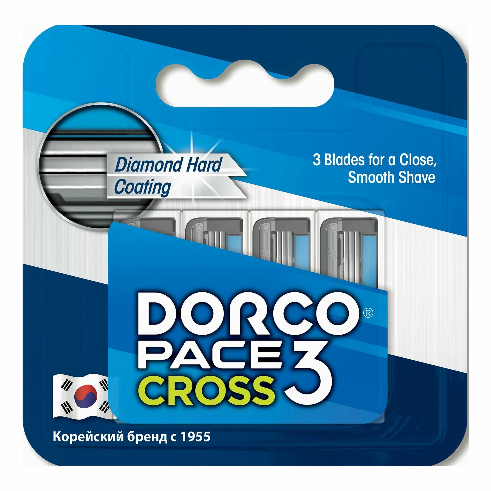 Сменные кассеты Dorco Pace Cross с 3 лезвиями 4 шт