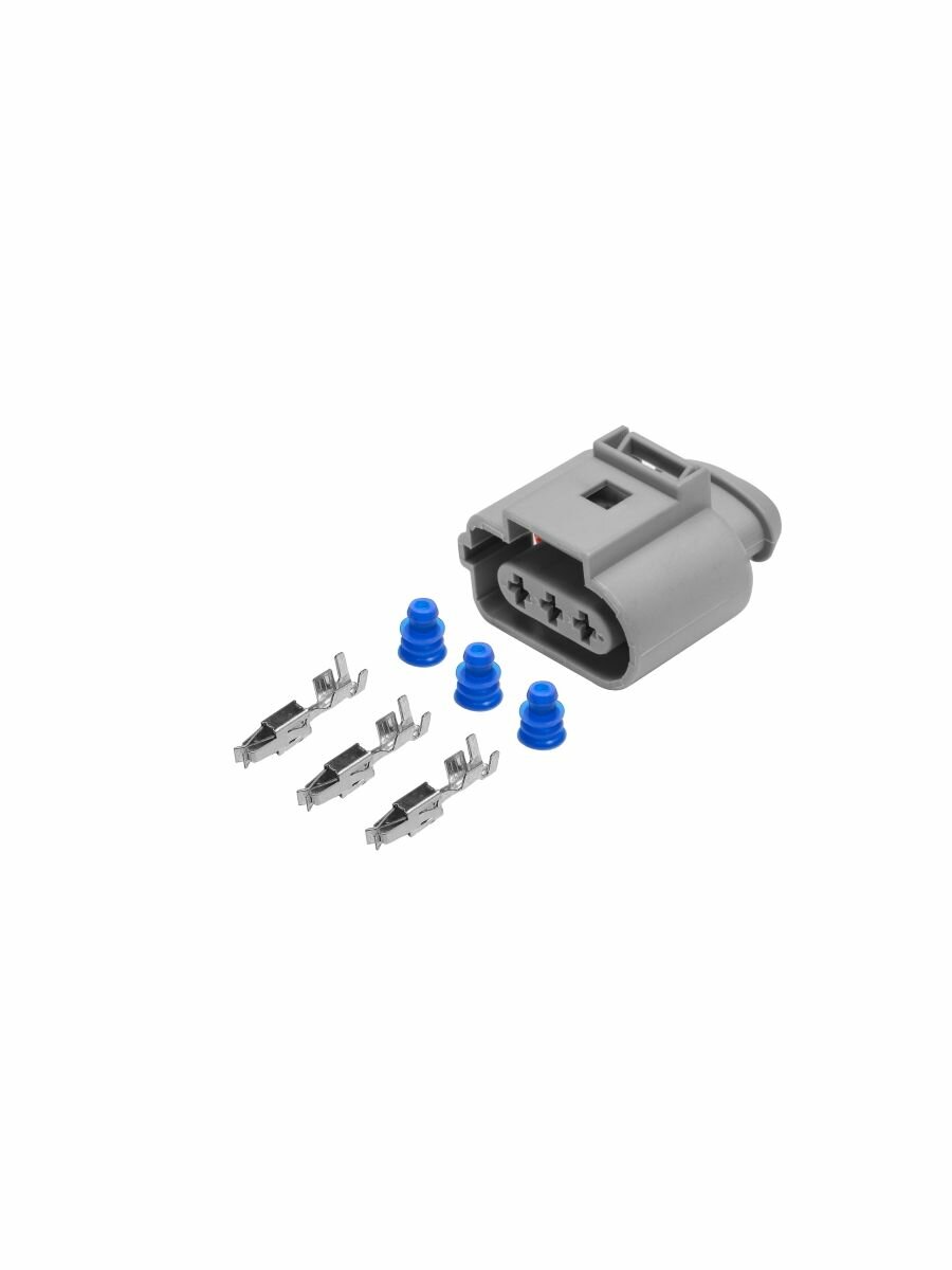 Разъем 1J0973723G (3pin) 3 контакта противотуманных фар, датчика положения коленвала для Audi, Seat, Volkswagen.