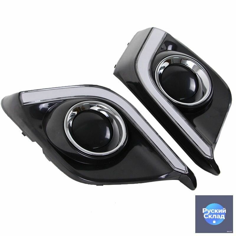 Дневные ходовые огни LED для Mazda3 Axela 2014-2016, комплект 2шт передние L/R, 12В, 6000-6700К, защита полярности