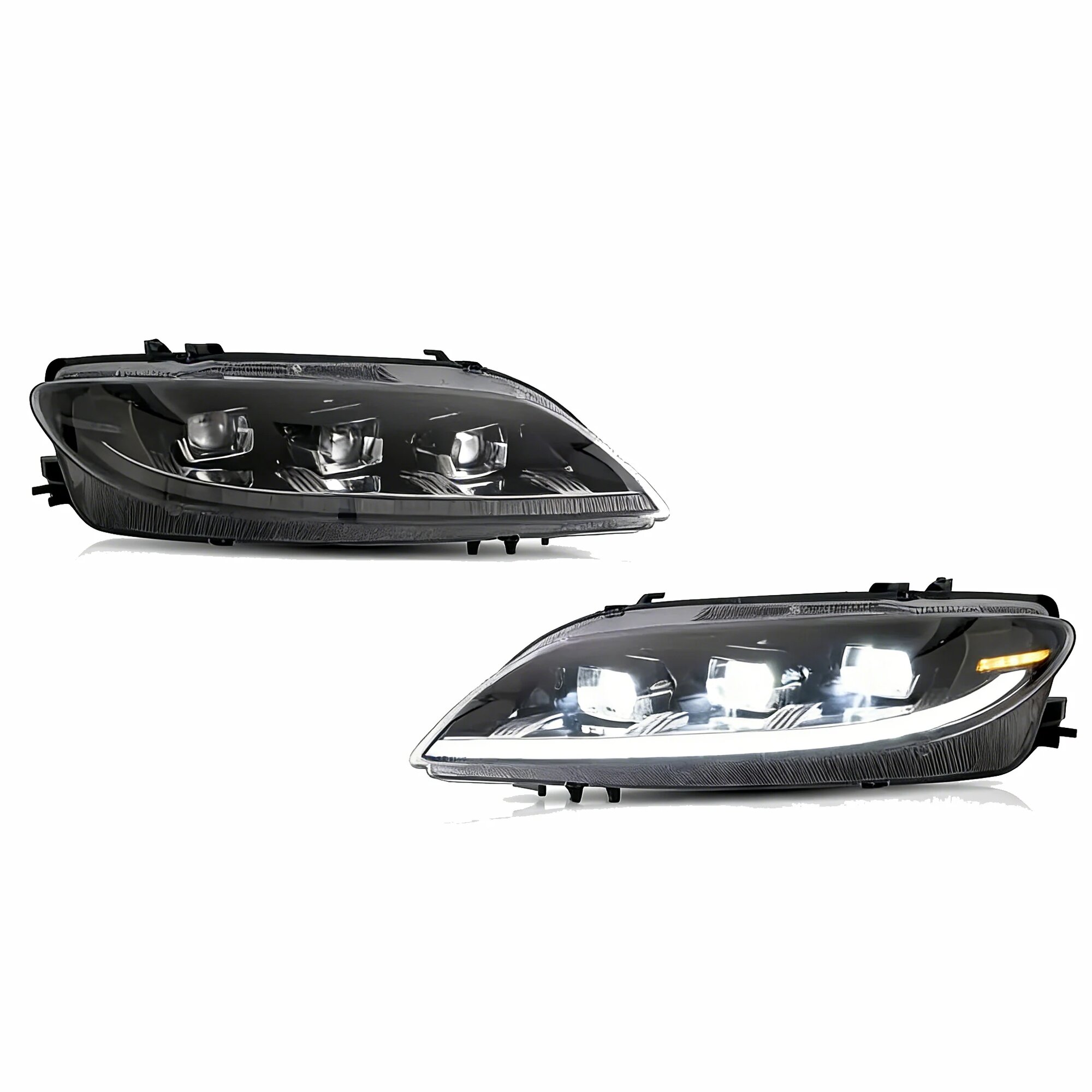 02-08 Mazda 6 1-го поколения (GG1) до фейслифта седан фары Vland LED Matrix Projector черные