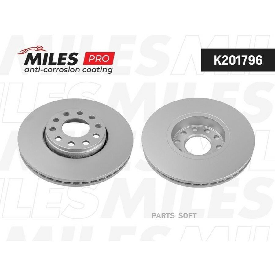 MILES K201796 Диск тормозной SKODA SUPERB 02-08/VW PASSAT 00-05 передний вент. D 288мм. ()